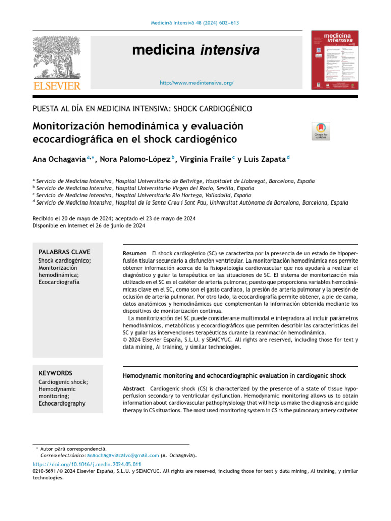 Shock Cardio 2 | PDF | Hemodinámica | Presión sanguínea