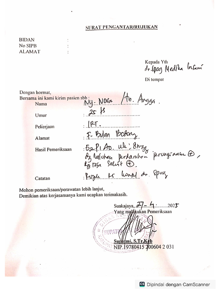 Rujukan Bidan Nopa Puspita | PDF