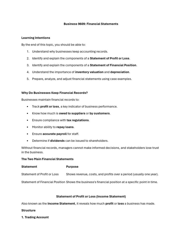 Financial Statements | PDF | Equity (Finance) | Balance Sheet