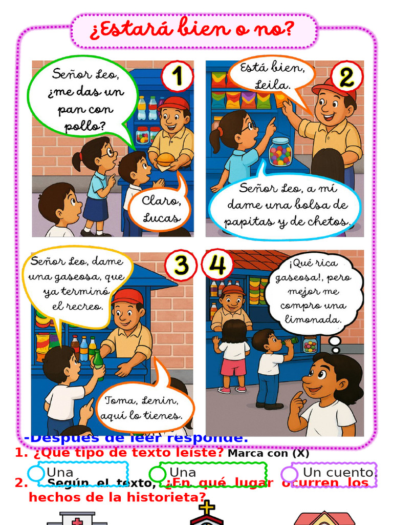 Ficha Leemos Una Historieta Estarà Bien O No Maestra Janet Pdf