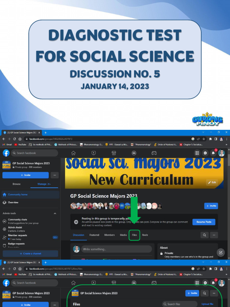 Social Science Diagnostic Test Discussion No. 5 | PDF | Sampling ...