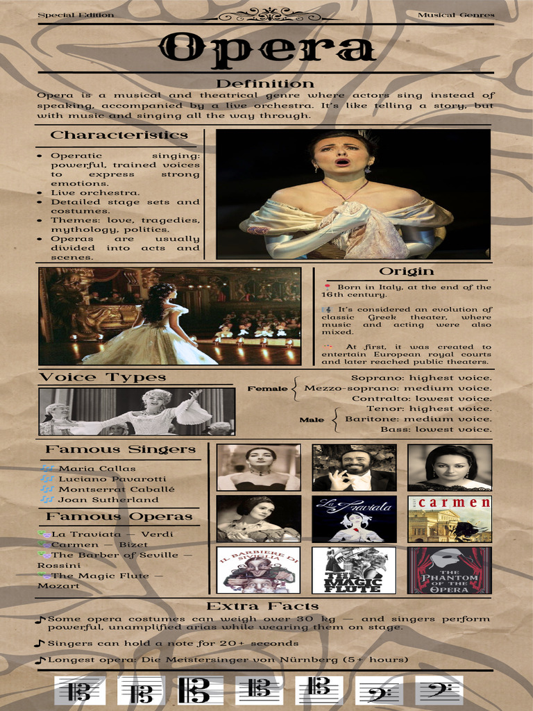 Understanding Opera Voice Types and History | PDF