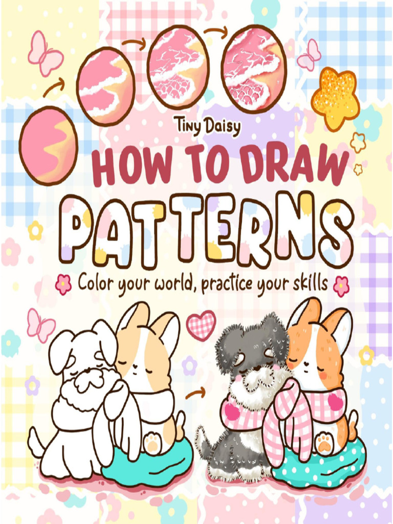 Tiny Daisy - How To Draw Pattern & Practice | PDF | Patchwork