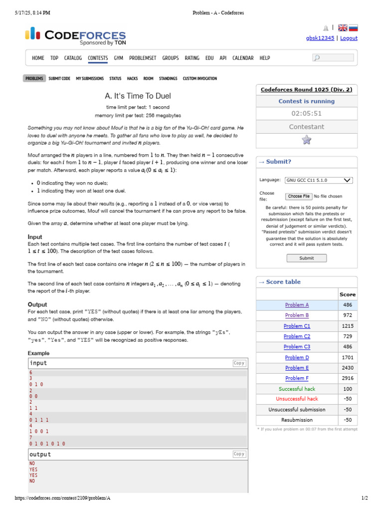 Problem - A - Codeforces | PDF | Computer Science | Software Engineering