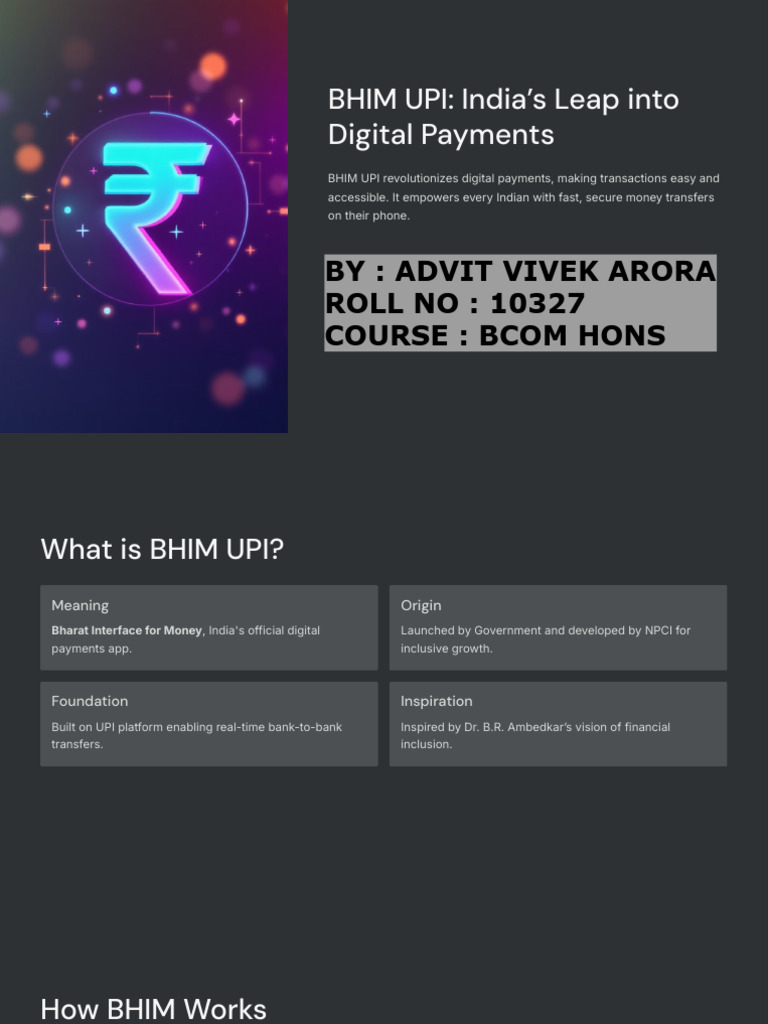 BHIM UPI Indias Leap Into Digital Payments (1) Processed (Lightpdf - Com) 2 | PDF | Banking ...