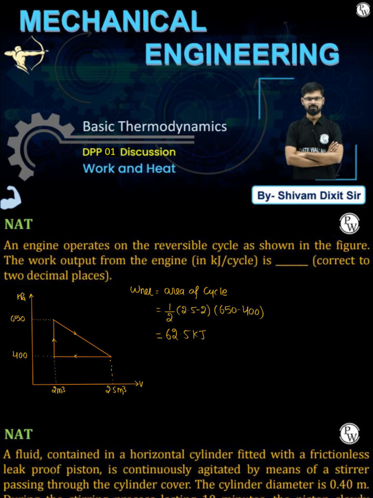 Work and Heat - DPP 01 Discussion Notes | PDF