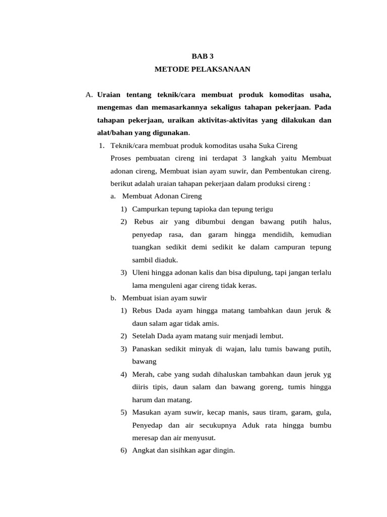 Bab 3 Metode Pelaksanaan | PDF