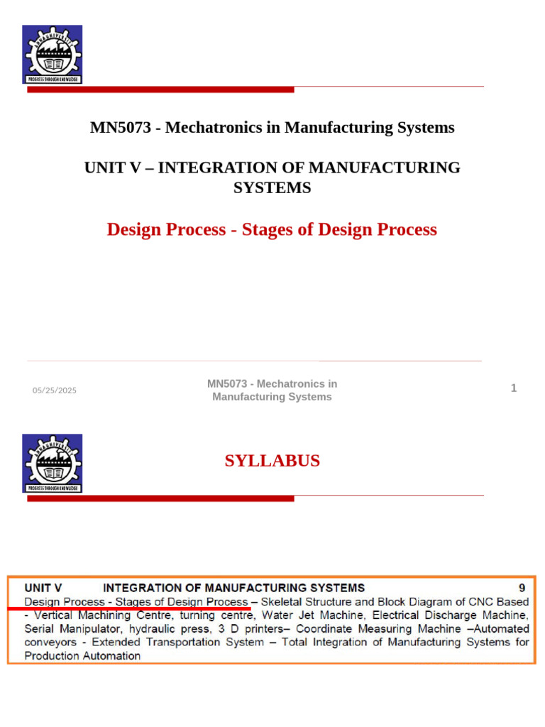 Design Process - Mechatronics Seminar | PDF | Mechatronics | System