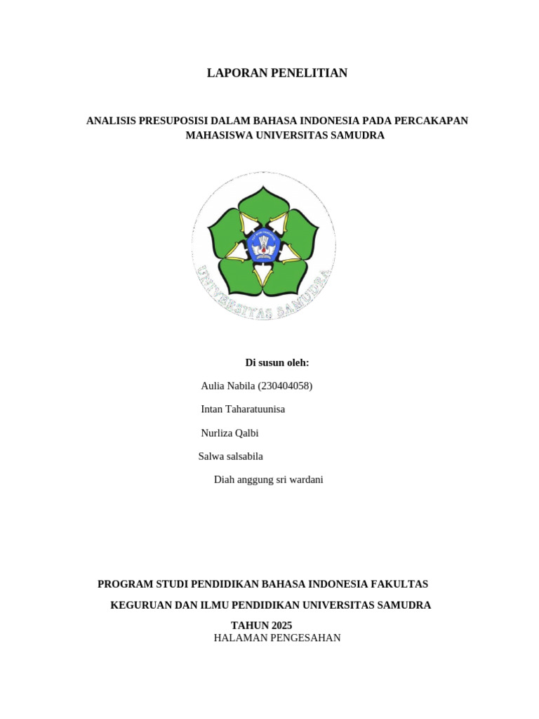 Mini Riset Presuposis | PDF