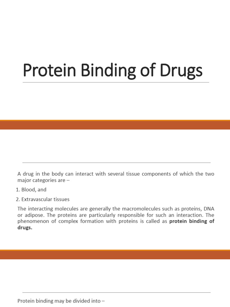 Understanding Drug Protein Binding Dynamics | PDF | Molecular Binding ...