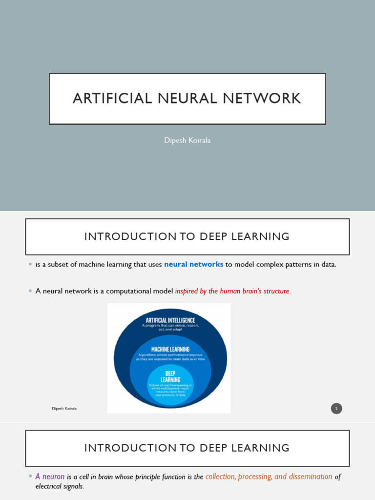 Artificial Neural Network | PDF | Nervous System | Deep Learning
