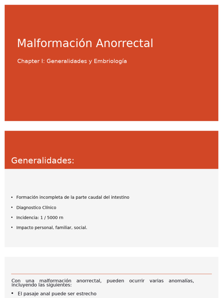 Malformacion Anorrectal | PDF | Síndrome de Down | Especialidades Medicas