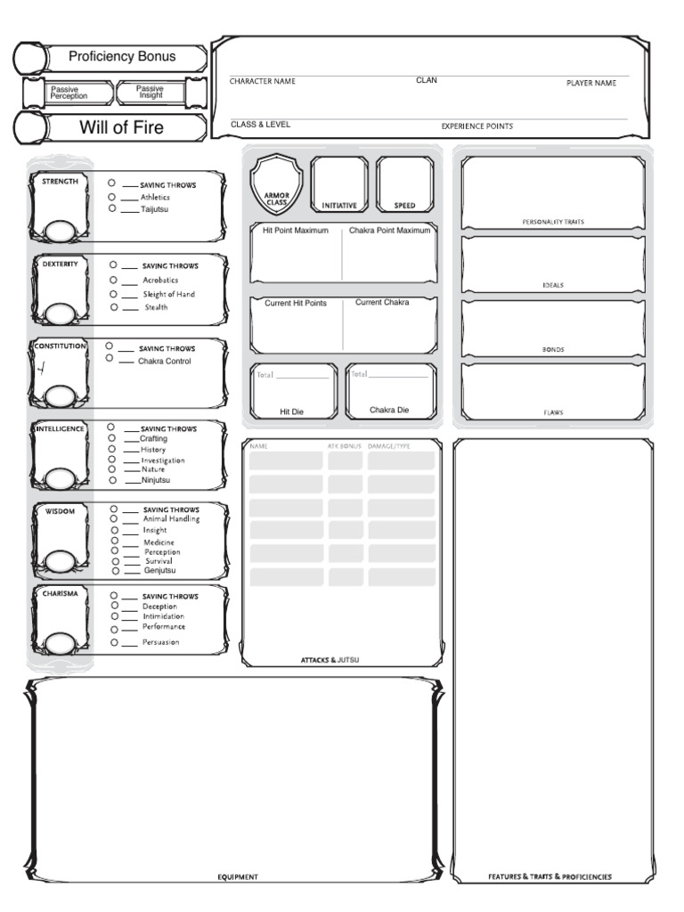 Blank CAC Sheet | PDF