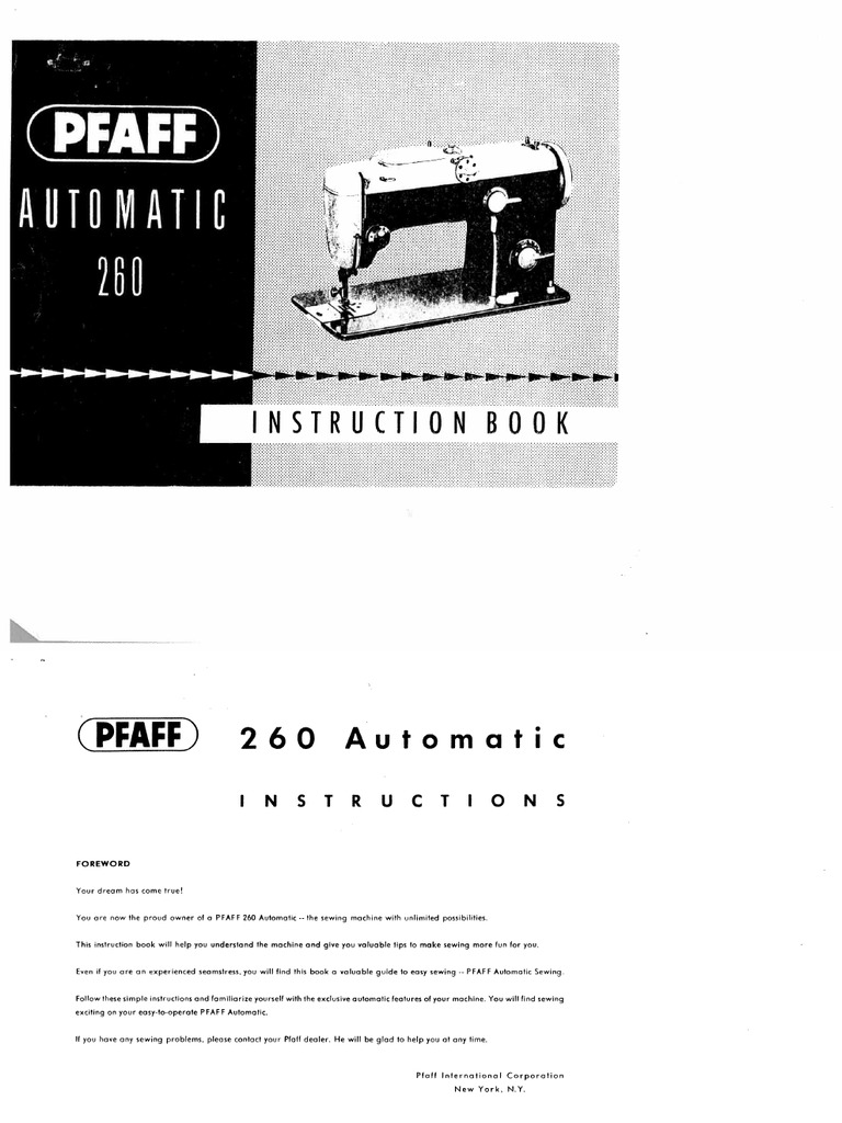 Pfaff 260 | Download Free PDF | Sewing | Embroidery