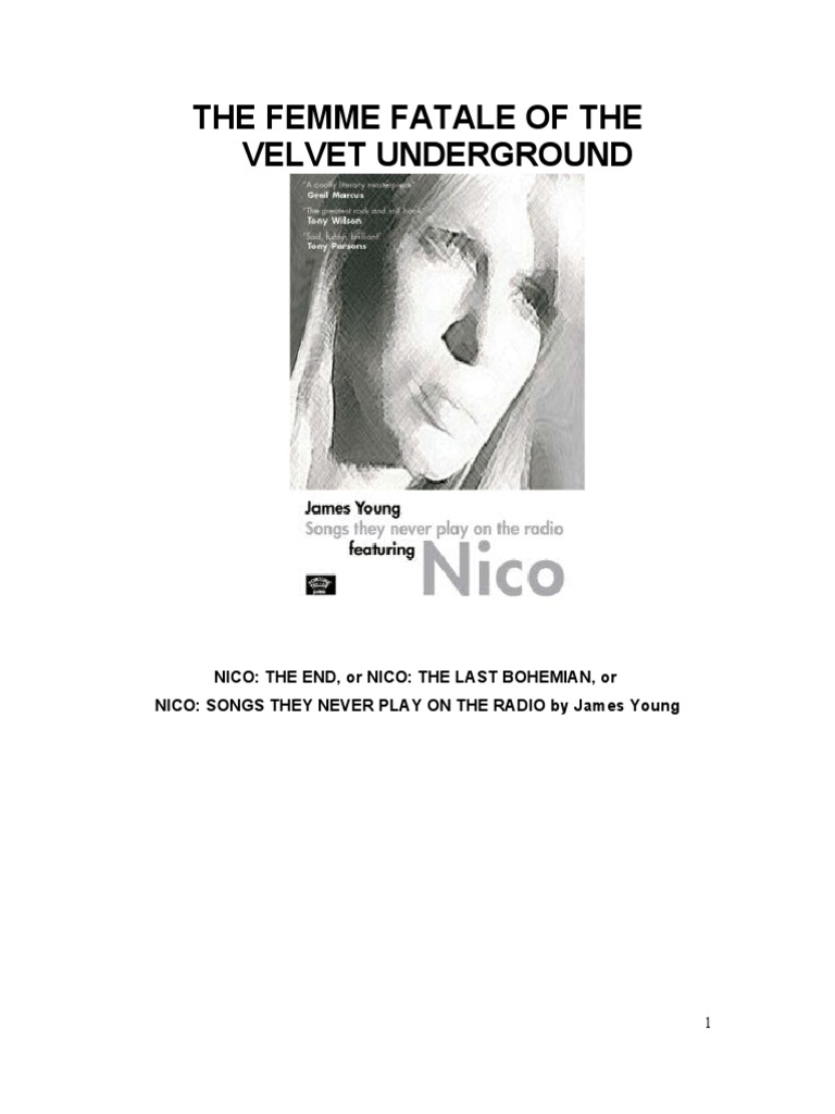 The Femme Fatale of The Velvet Underground | PDF | Leisure ...