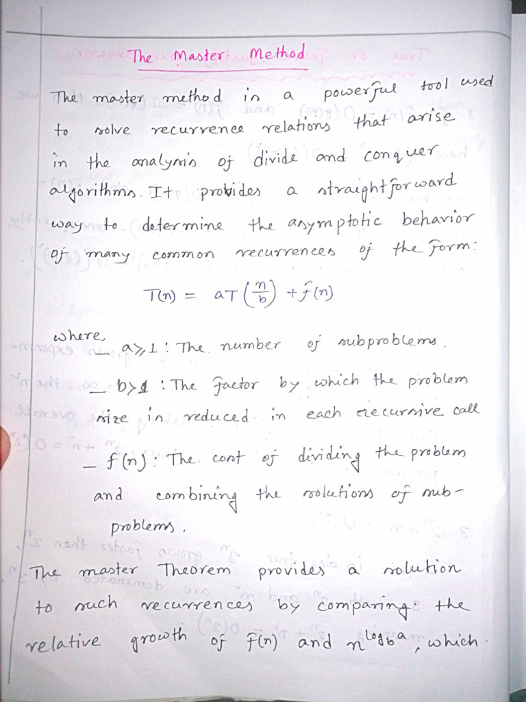 The Master Method by Galib | PDF