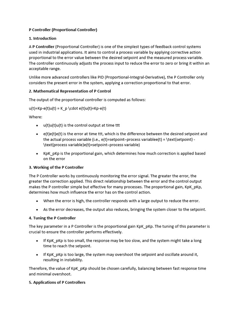 PID Controller - Formative Assesment | PDF | Control Theory | Applied Mathematics
