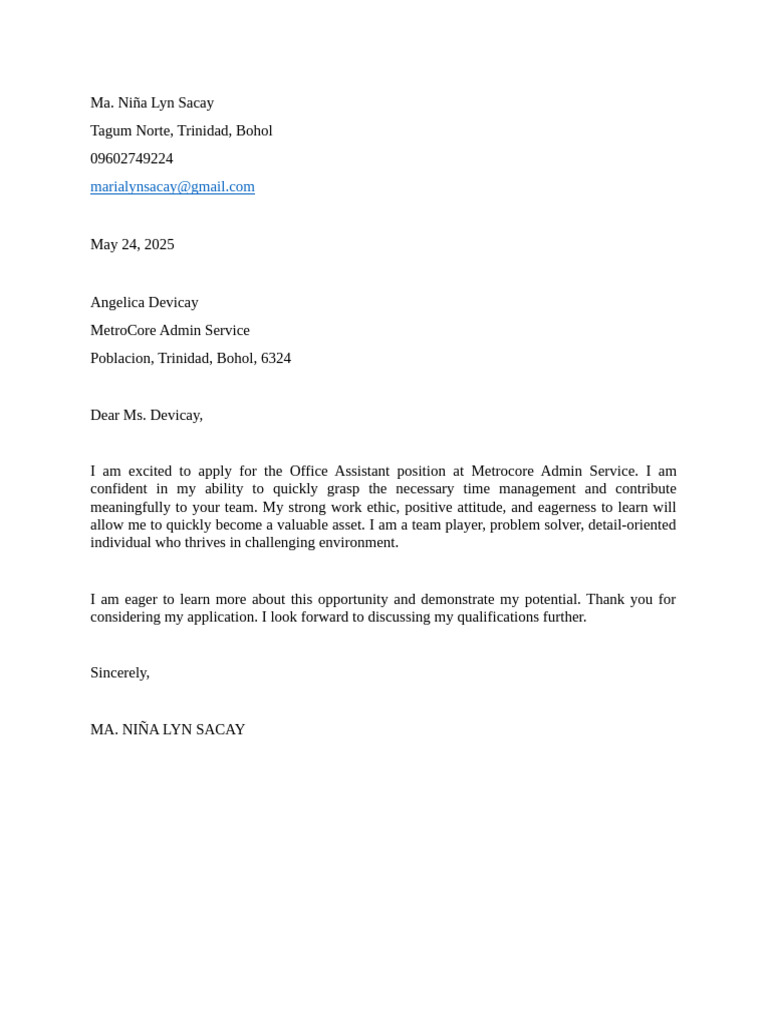 Office Assistant & Sales Associate Applications | PDF | Cognitive ...