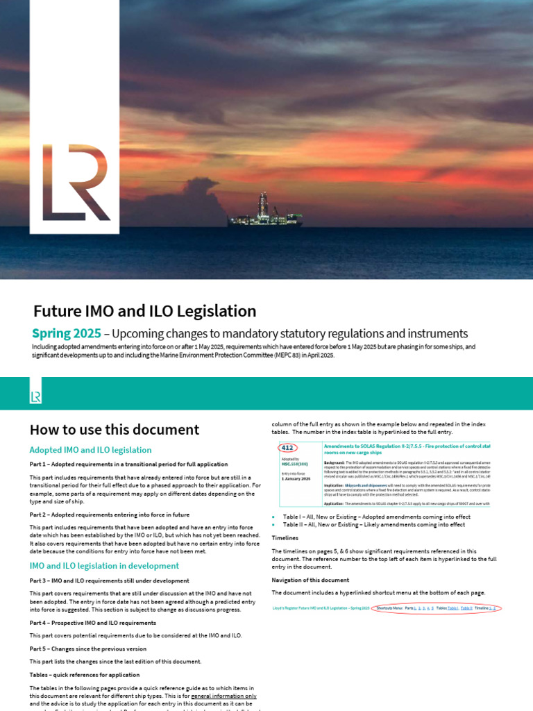 Future IMO ILO Legislation 1747377830 | PDF | Shipping | Water Transport