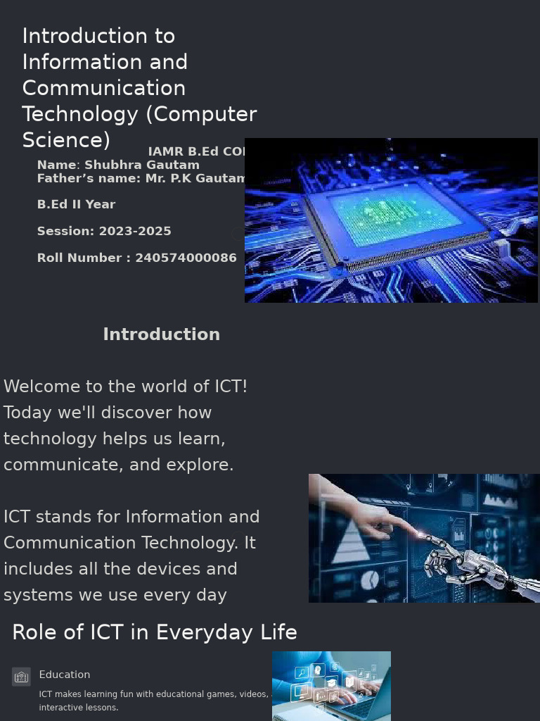 Introduction To Information and Communication Technology | PDF ...