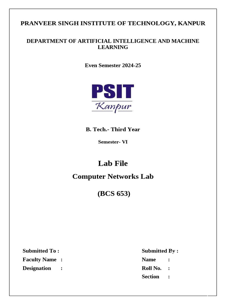 CN Lab (First Page) | PDF