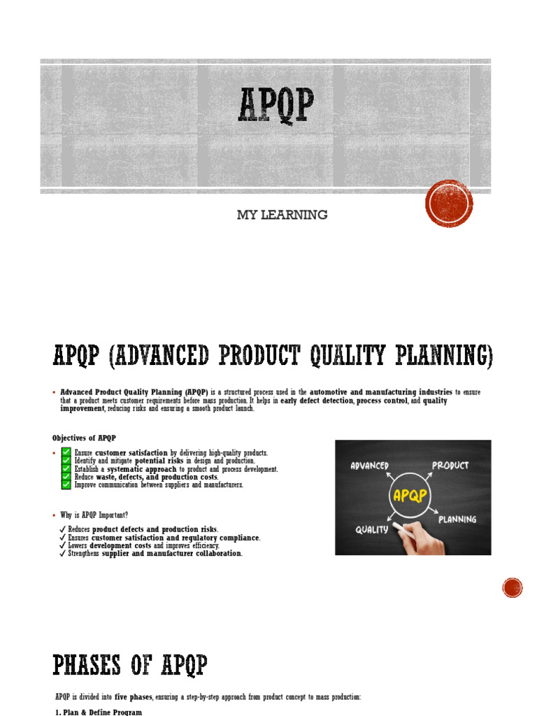 APQP | PDF | Quality | Systems Thinking