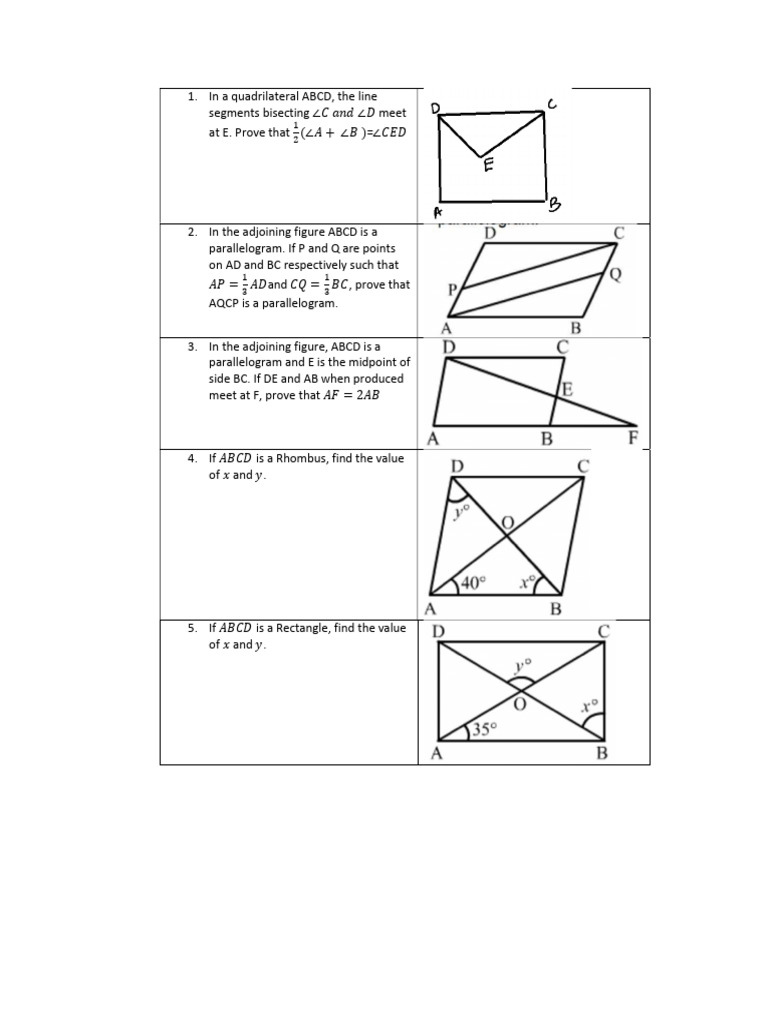 Properties of Quadrilaterals | PDF