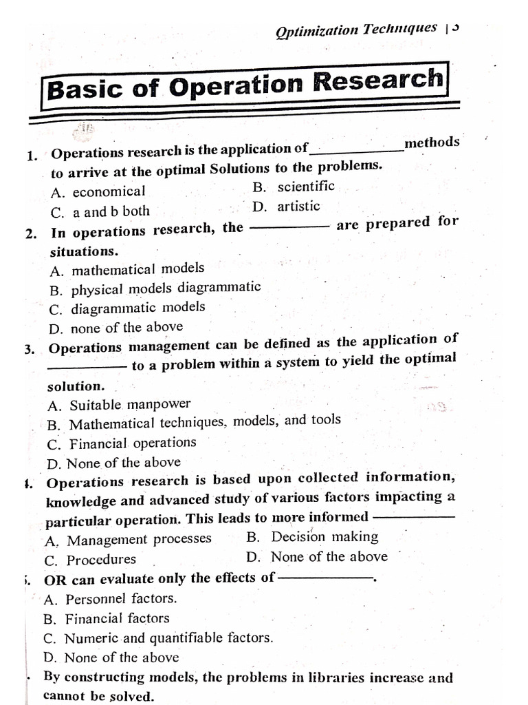 Ot Nobel Model Paper 2025 | PDF | Operations Research | Mathematical ...