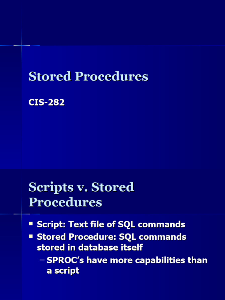 Storedprocedures 101101092927 Phpapp01 | PDF | Parameter (Computer Programming) | Sql