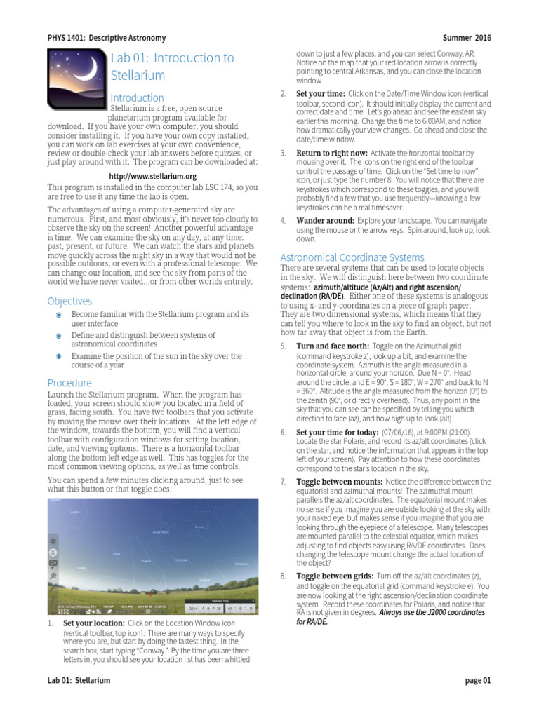 Stellarium | PDF | Astronomy