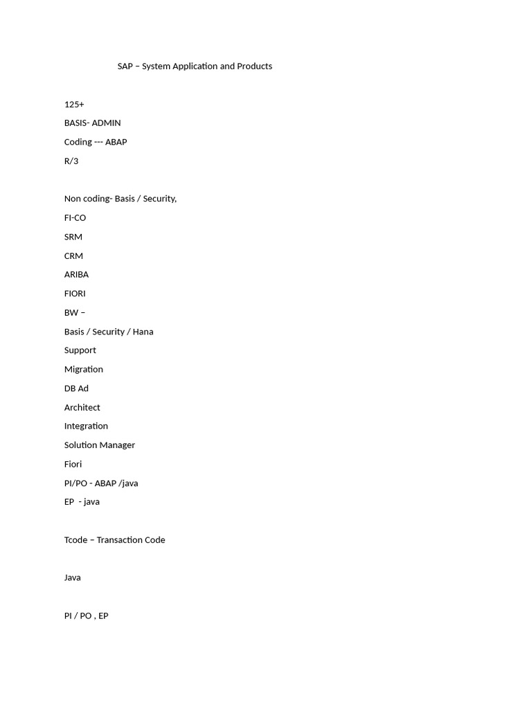 SAP Training (AutoRecovered) | PDF | Replication (Computing) | Backup