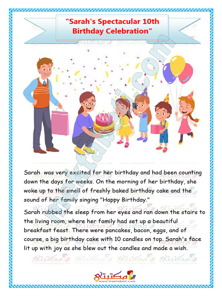 Sarahs Spectacular 10th Birthday Celebration | PDF
