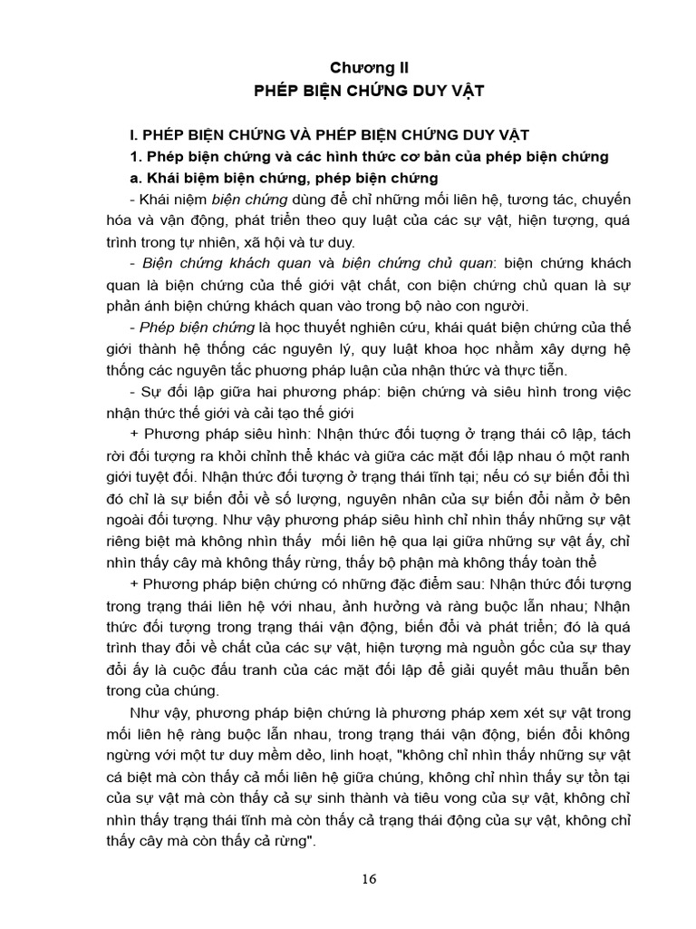 tom-tat-triet-hoc-chuong-2-chu-nghia-duy-vat-bien-triet-hoc-mac-lenin-129139 | PDF