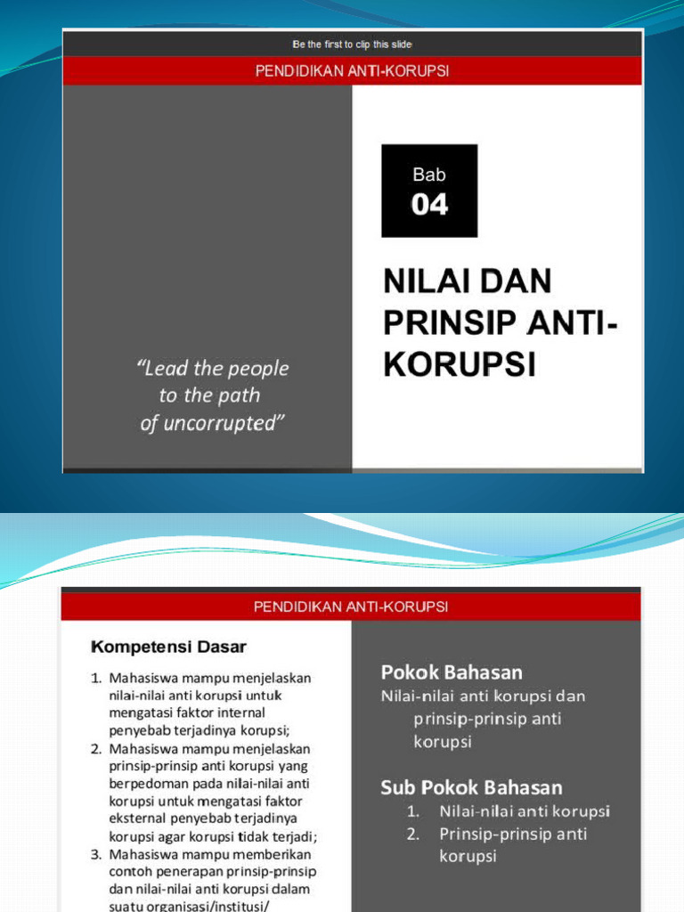 TM 6 Nilai Dan Prinsip Anti Korupsi | PDF