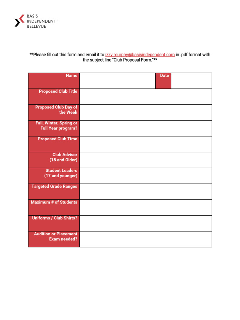 25-26 Club Proposal Form | PDF