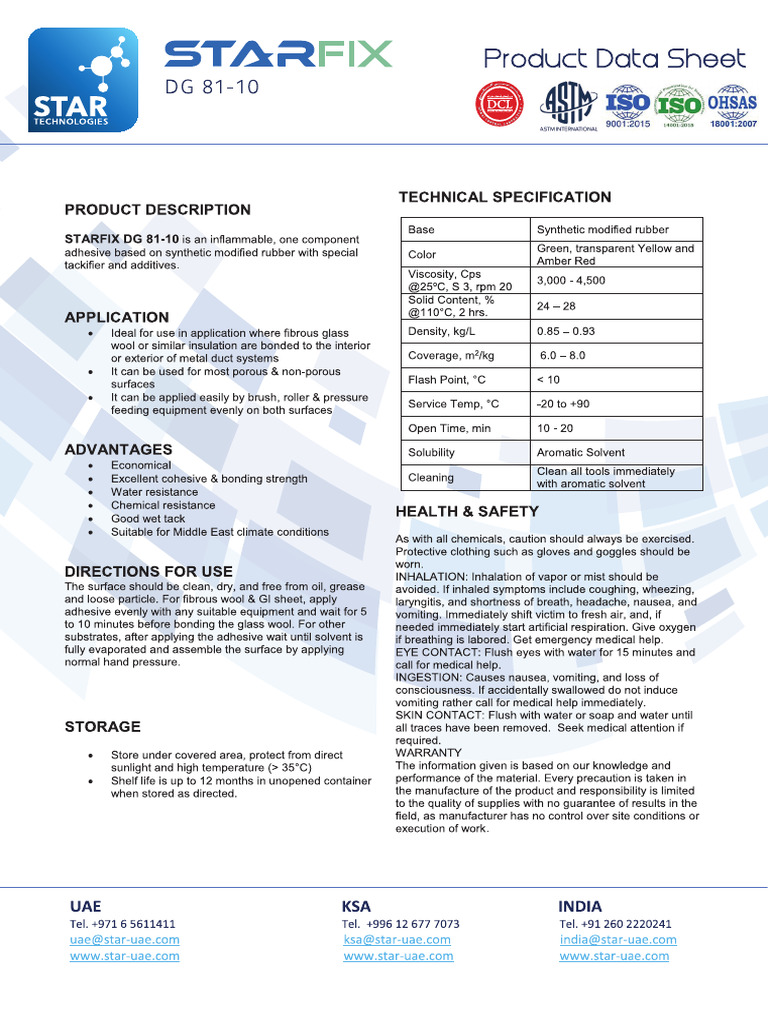 StarFix DG 81-10 | PDF