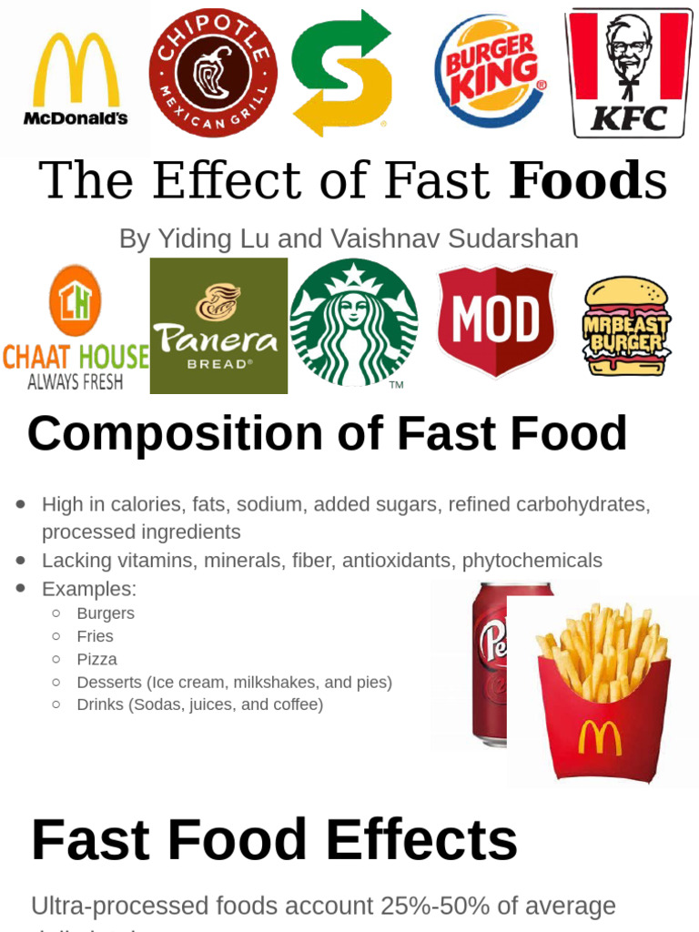 The Effect of Fast Foods | PDF | Fast Food | Foods