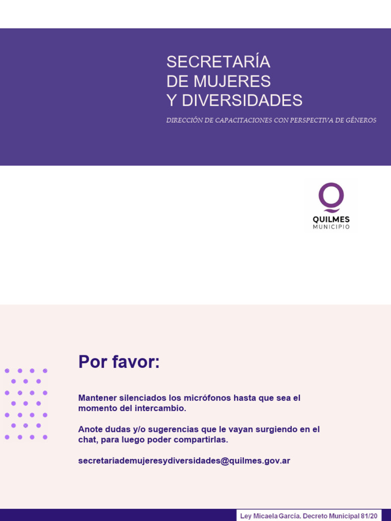Ley Micaela | PDF | La violencia contra las mujeres | Estudios de género