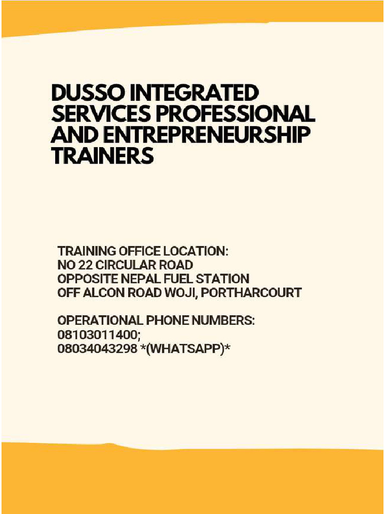 Dusso Group Training Offers | PDF