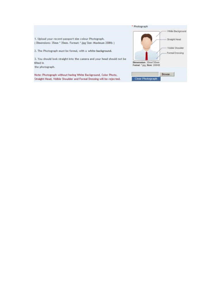 Instruction For Passport Size Photo-For ID Card | PDF