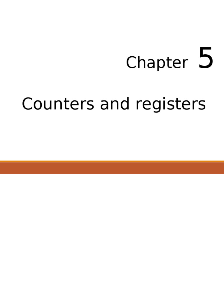 Chapter 05 - Counters and Registers (Part 01) | PDF | Digital ...