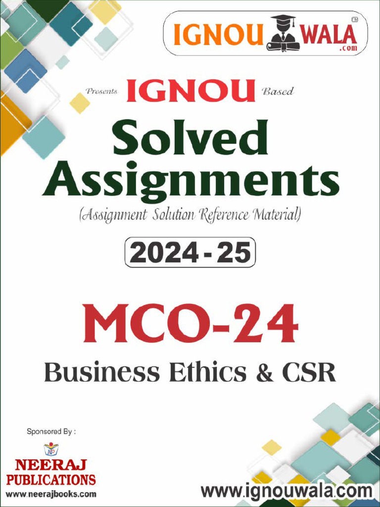 Ignou Mcom Assignment 2024-25 Solution | PDF