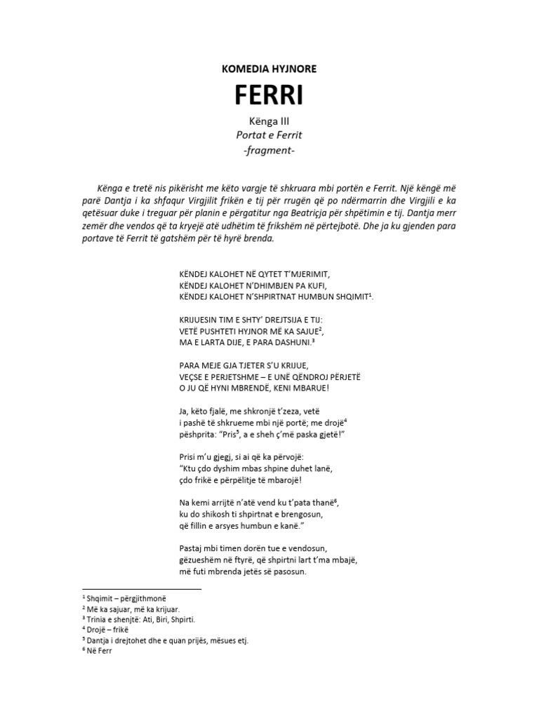 Dante Aligeri (Ferri) (Portat e Ferrit) | PDF