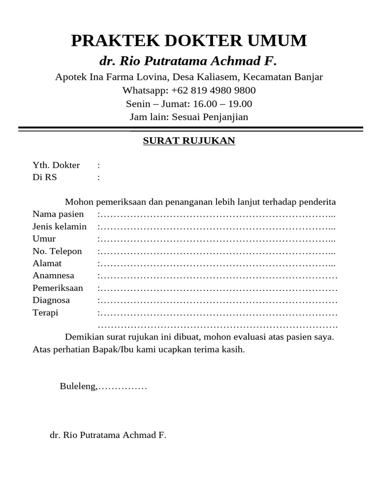 Surat Rujukan | PDF