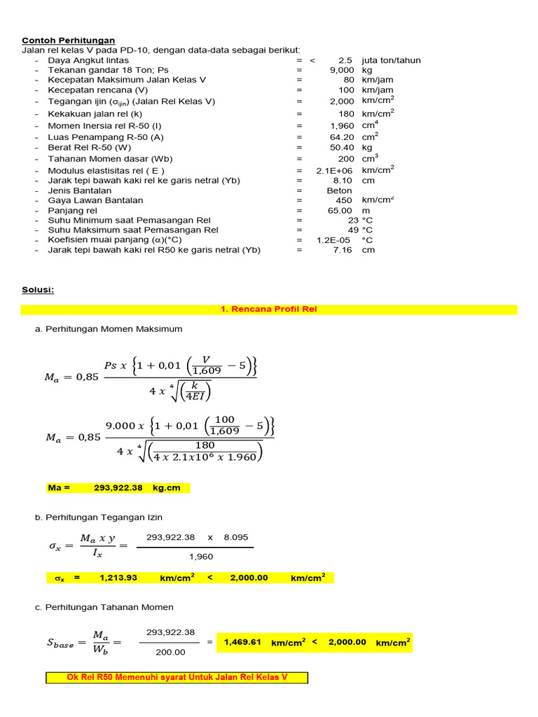 3. Desain Rel Jalan Rel Kelas V | PDF