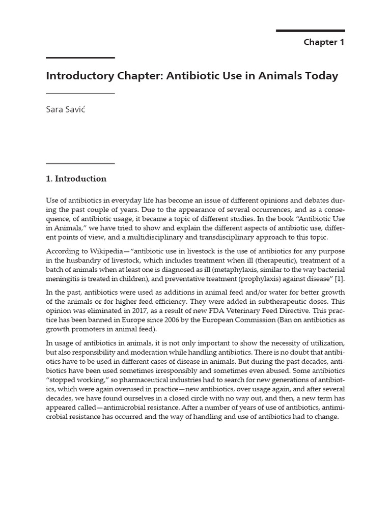 Antibiotic Use in Animals | PDF | Antimicrobial Resistance | Infection