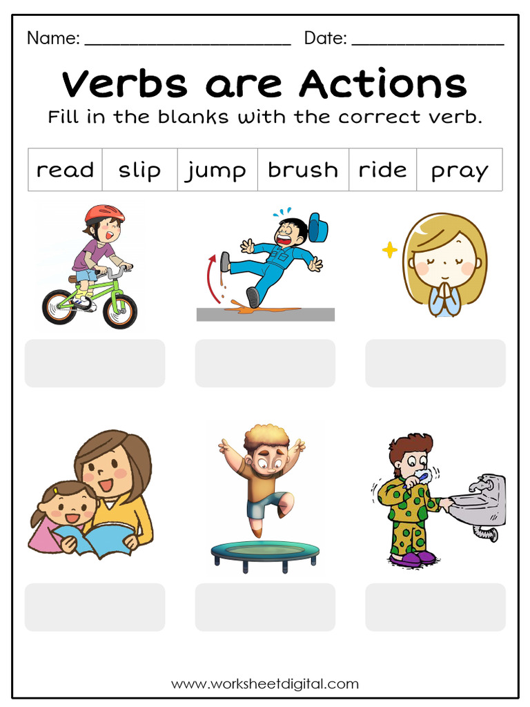 Verbs Worksheet 1 Nobf1c | PDF