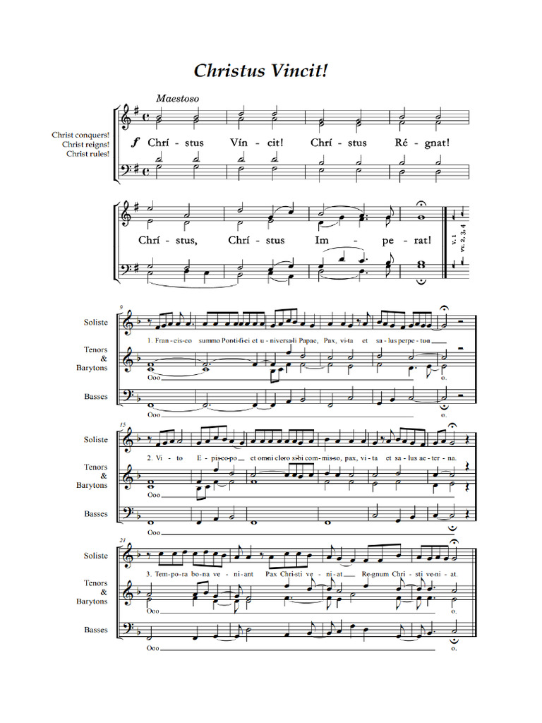 Christus Vincit Arreglado | PDF