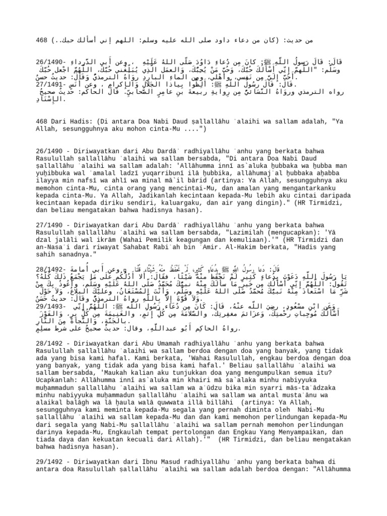 Doa Nabi Daud: Memohon Cinta Allah | PDF