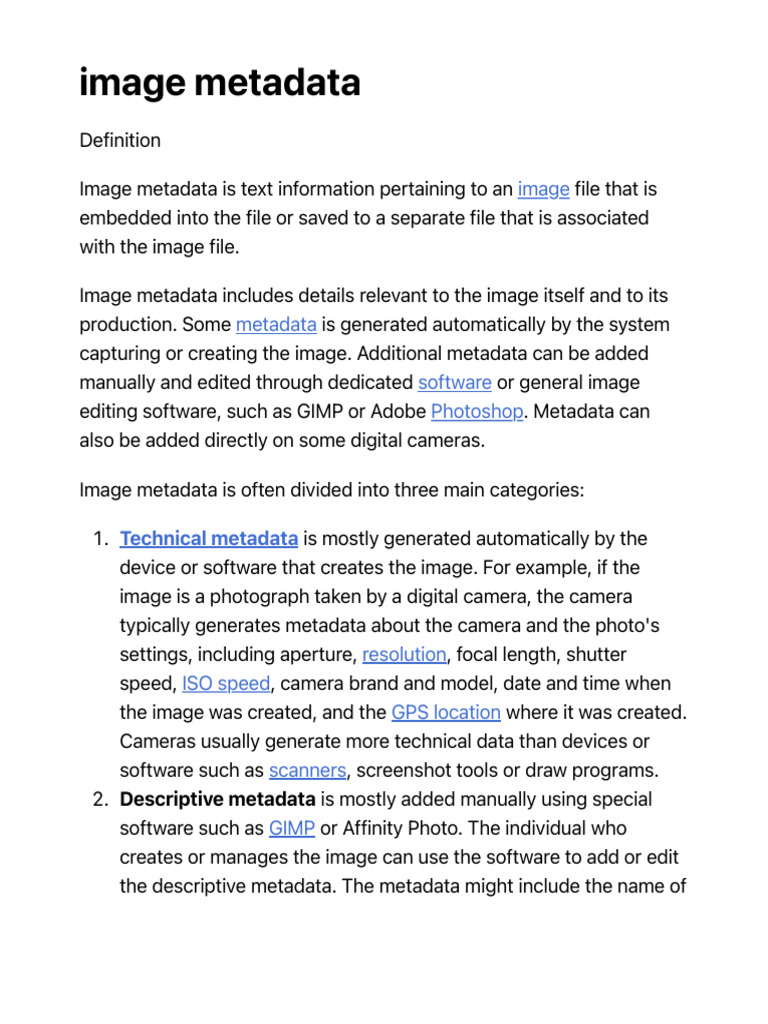 What is Image Metadata and How is It Used? | PDF | Metadata | Computing